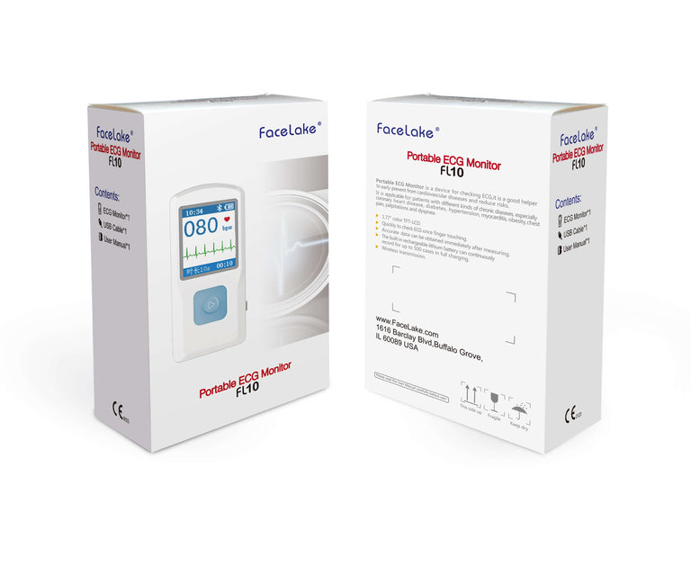 FL10 Portable ECG Monitor with Bluetooth, APP and PC software | facelake