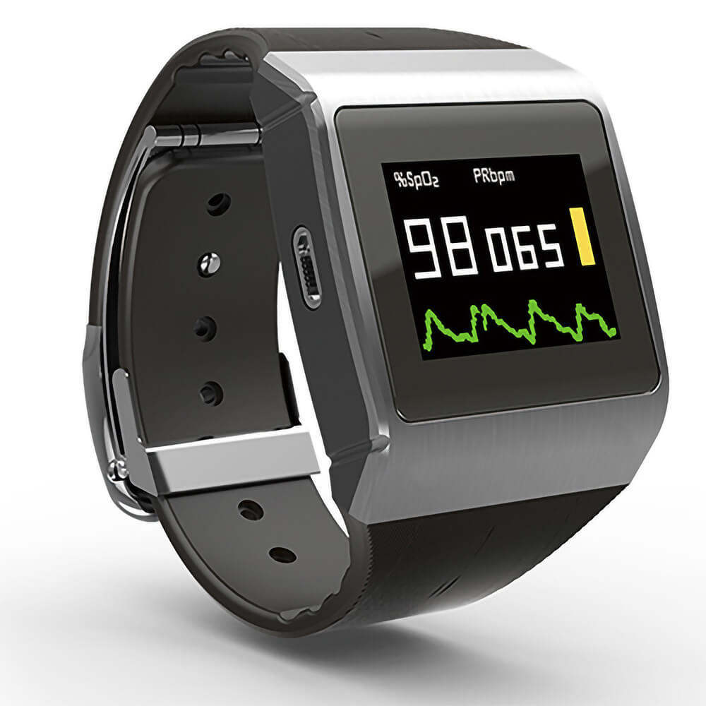 CMS50K Wearable Wrist SpO2/ECG/Pedometer with Bluetooth for iPhone & A ...